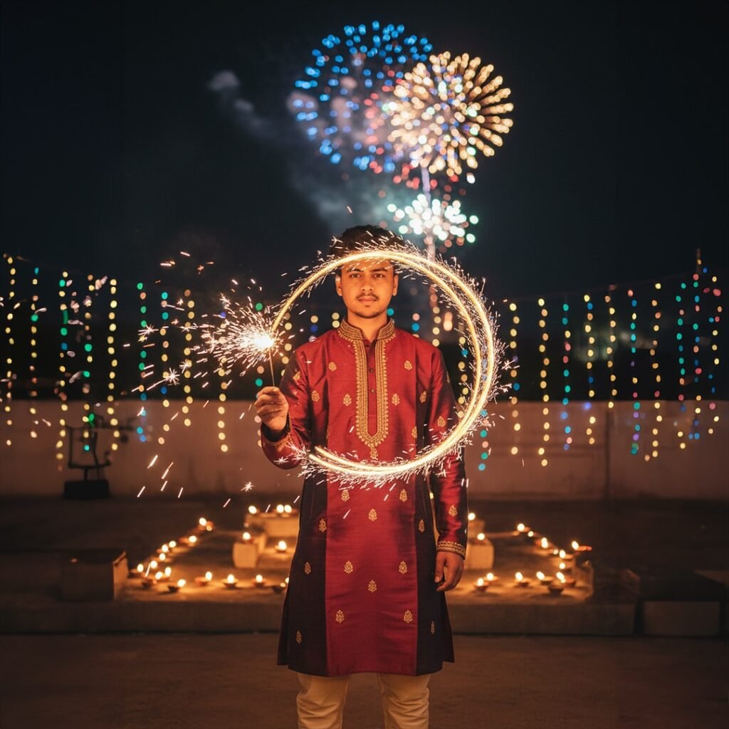 Diwali Ai Photo Editing Boy’s Prompt | Gemini Ai Diwali Prompt - VM Editor