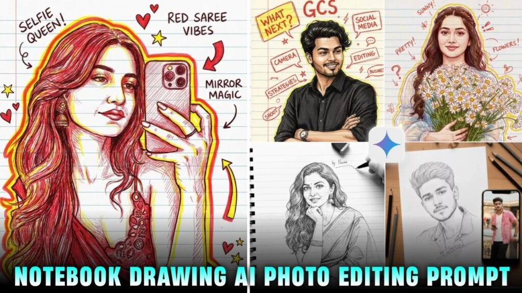 Gemini Notebook Drawing Ai Photo Editing Prompts 2025 | Art Gemini ...