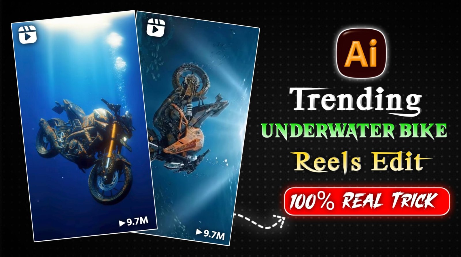 Trending Ai Underwater Bike Video Editing Prompt | Underwater Bike Edit ...